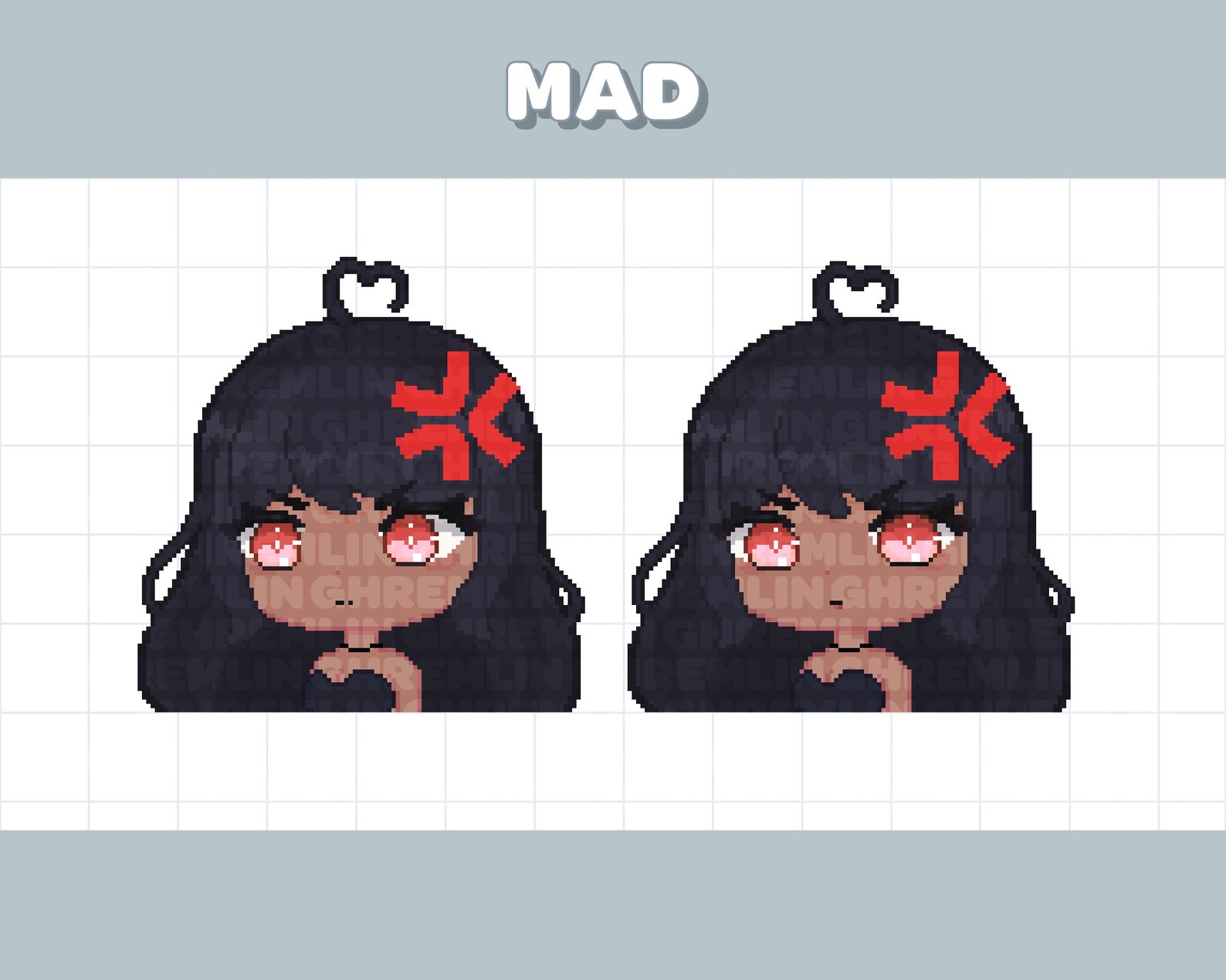 ANIMATED Pixel Pngtuber 8 Different Emotions Veadotube Mini Ready Luna ...