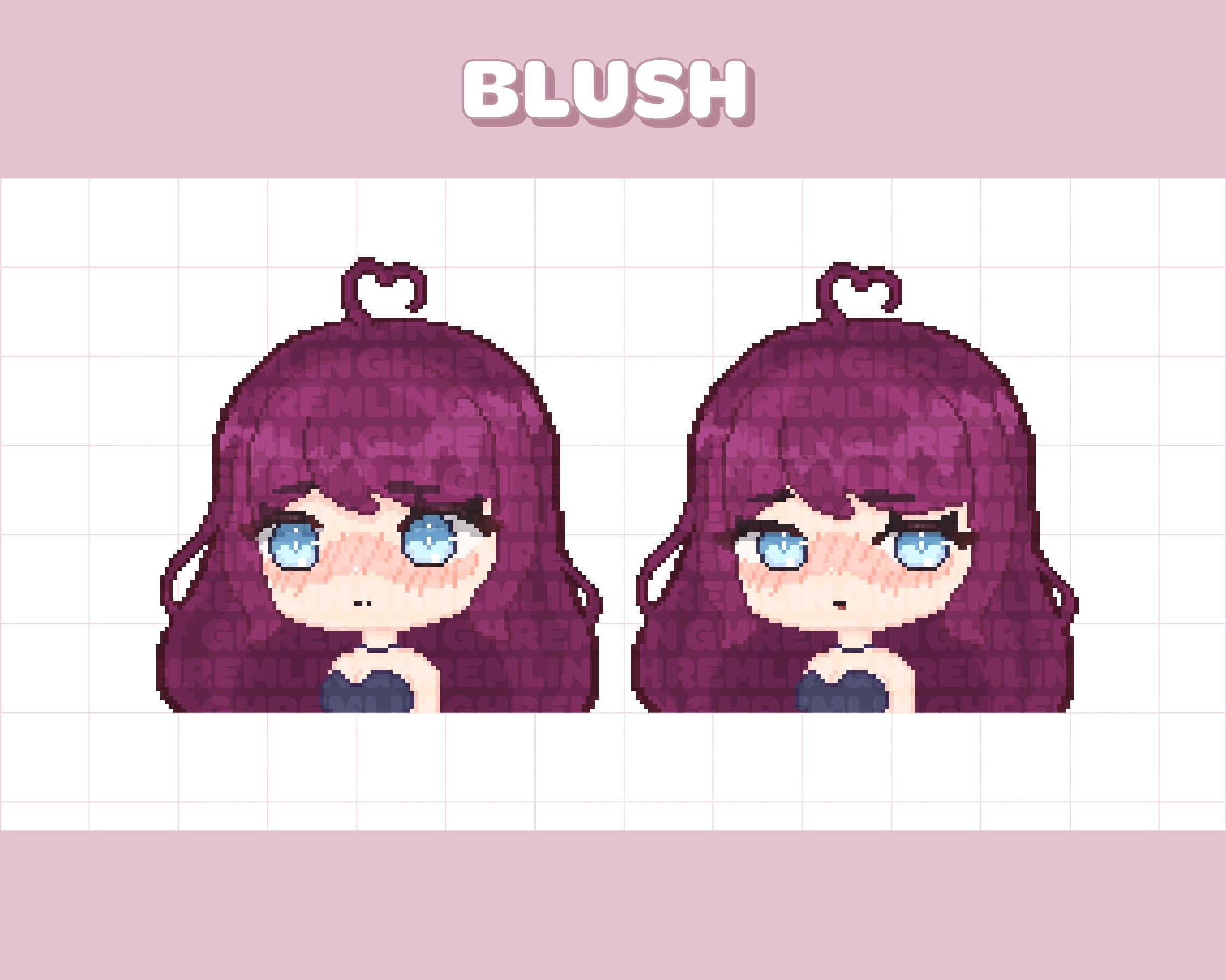 ANIMATED Pixel Pngtuber 8 Different Emotions Veadotube Mini Ready Plum ...