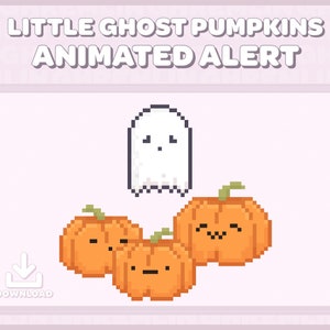 ANIMATED Pumpkin Ghost Twitch Stream Alerts Halloween Stream Pet Stream ...