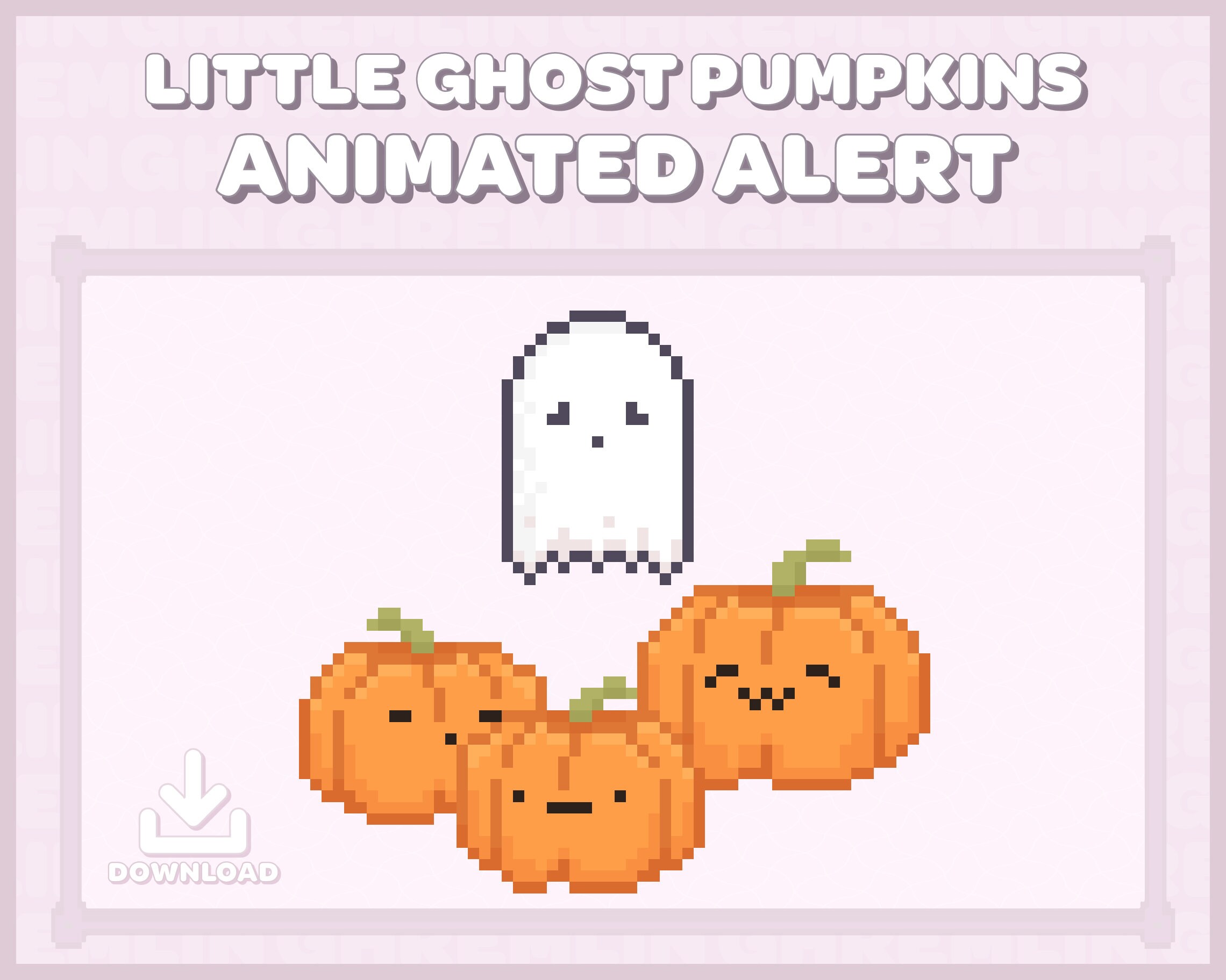 ANIMATED Pumpkin Ghost Twitch Stream Alerts Halloween Stream Pet Stream ...