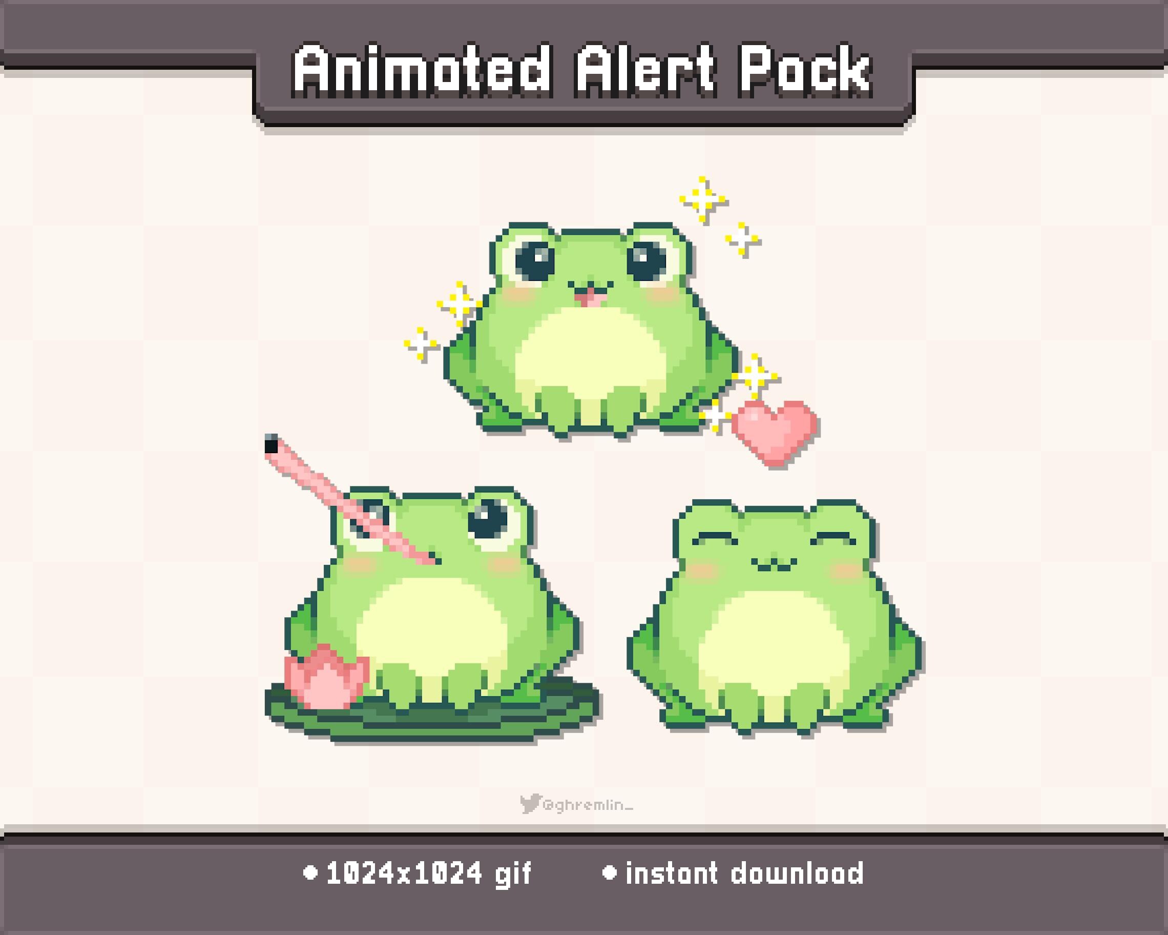 Froggy Animated Twitch Stream Alert Pack | Stream Decoration GIF - Etsy