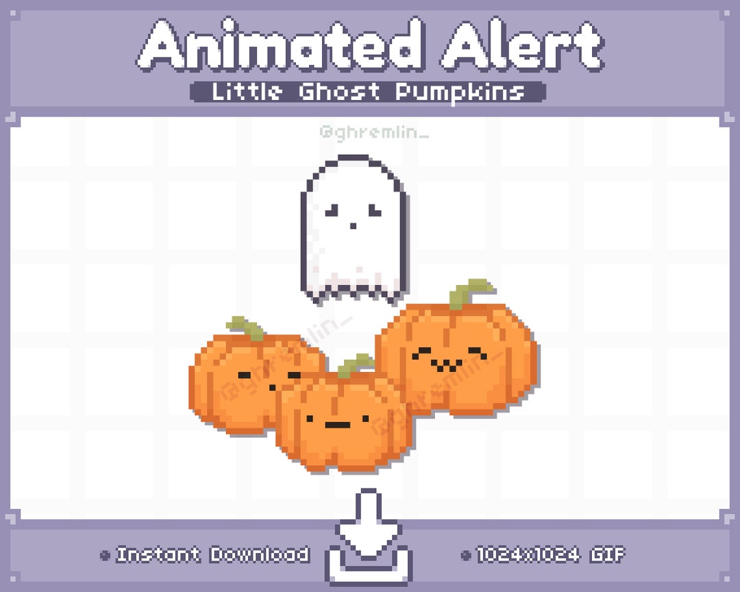 ANIMATED Pumpkin Ghost Twitch Stream Alerts | Halloween Stream Pet ...