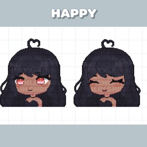 ANIMATED Pixel Pngtuber 8 Different Emotions Veadotube Mini Ready Luna ...