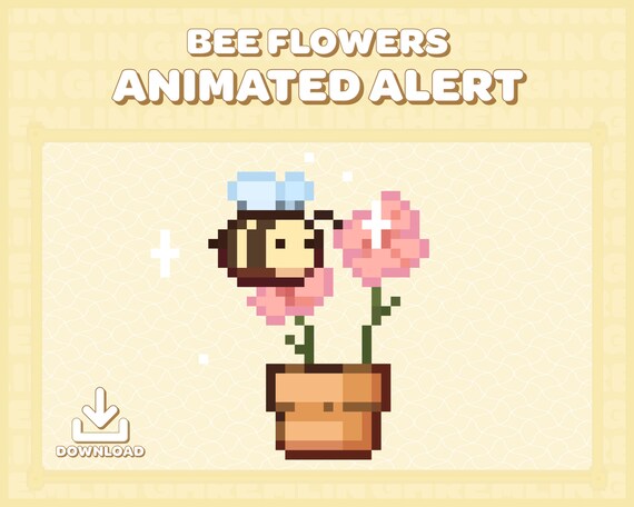 ANIMATED Bee Flowers Twitch Stream Alert - Etsy