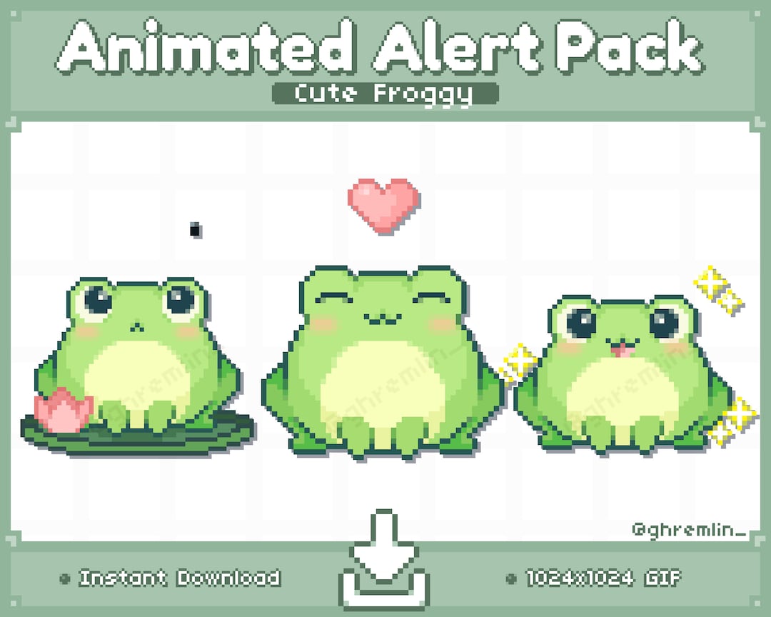 ANIMADO Froggy Twitch Stream Alert Pack / Stream Pet / Stream - Etsy España