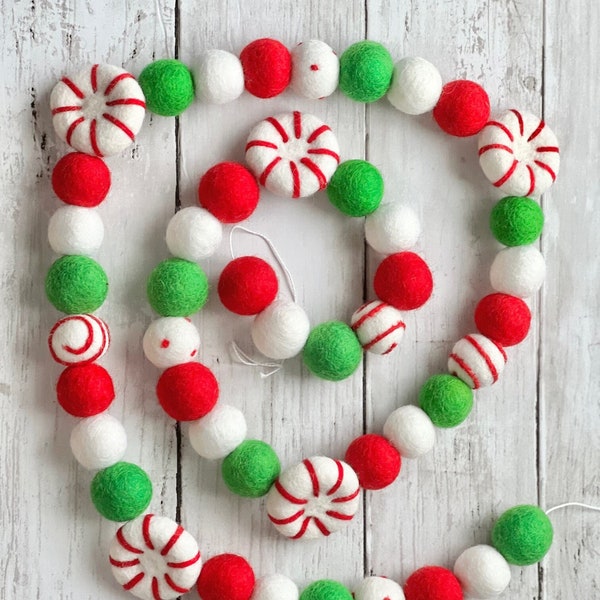 Candy Cane Garland - Etsy