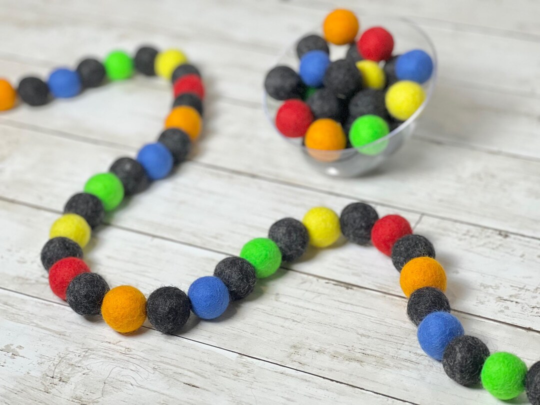 Construction Zone Boys Pom Pom Garland Boys Bedroom Cars and Truck ...