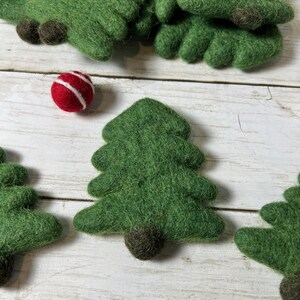 Christmas Tree Felted Wool Green Shapes Felt Holiday Felt Shapes DIY ...
