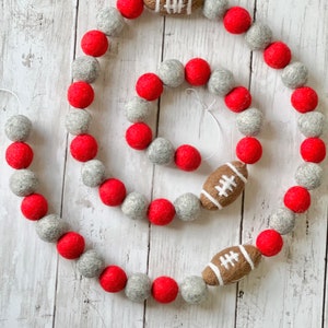 NCAA, NFL, High School Custom Colored Football Felt Ball Garland ...