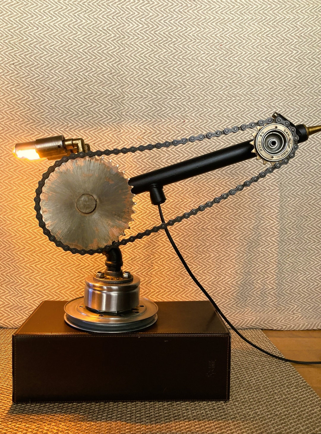 Industrial Bicycle Lamp. Steampunk Style Mechanical Rocket. Exclusive ...