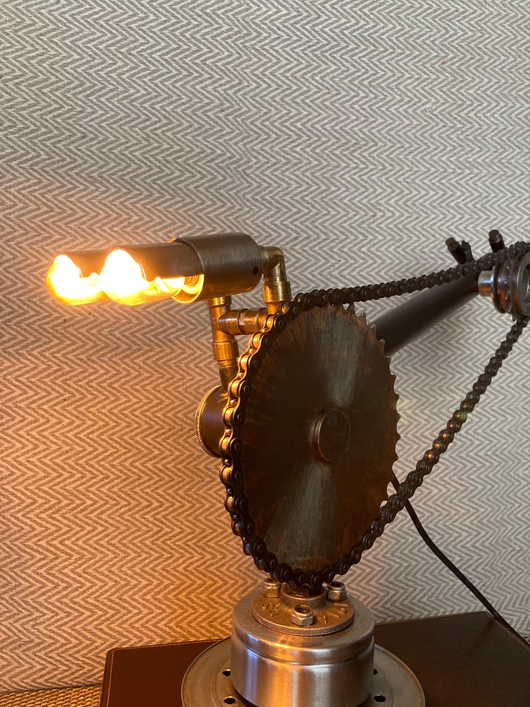 Industrial Bicycle Lamp. Steampunk Style Mechanical Rocket. Exclusive ...