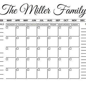 Effortless Family Planning: Personalized SVG Family Calendar for Busy ...