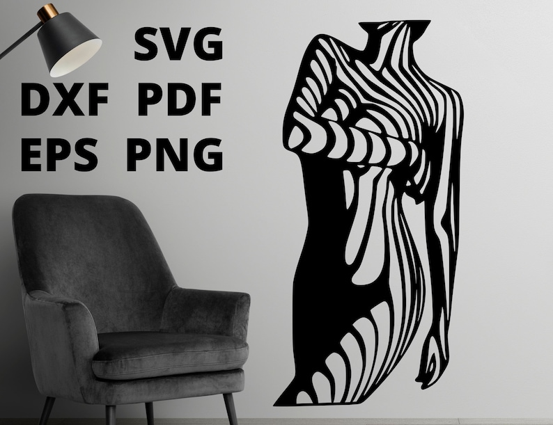 Female Torso Design SVG DXF PNG Eps Pdf Files for - Etsy