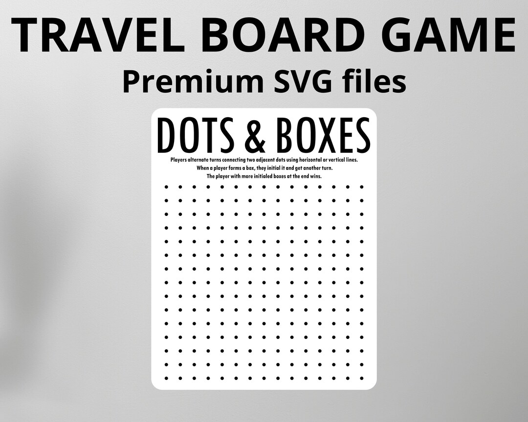 Ultimate DOTS & BOXES Board Game SVG Files for Laser Engaving and ...