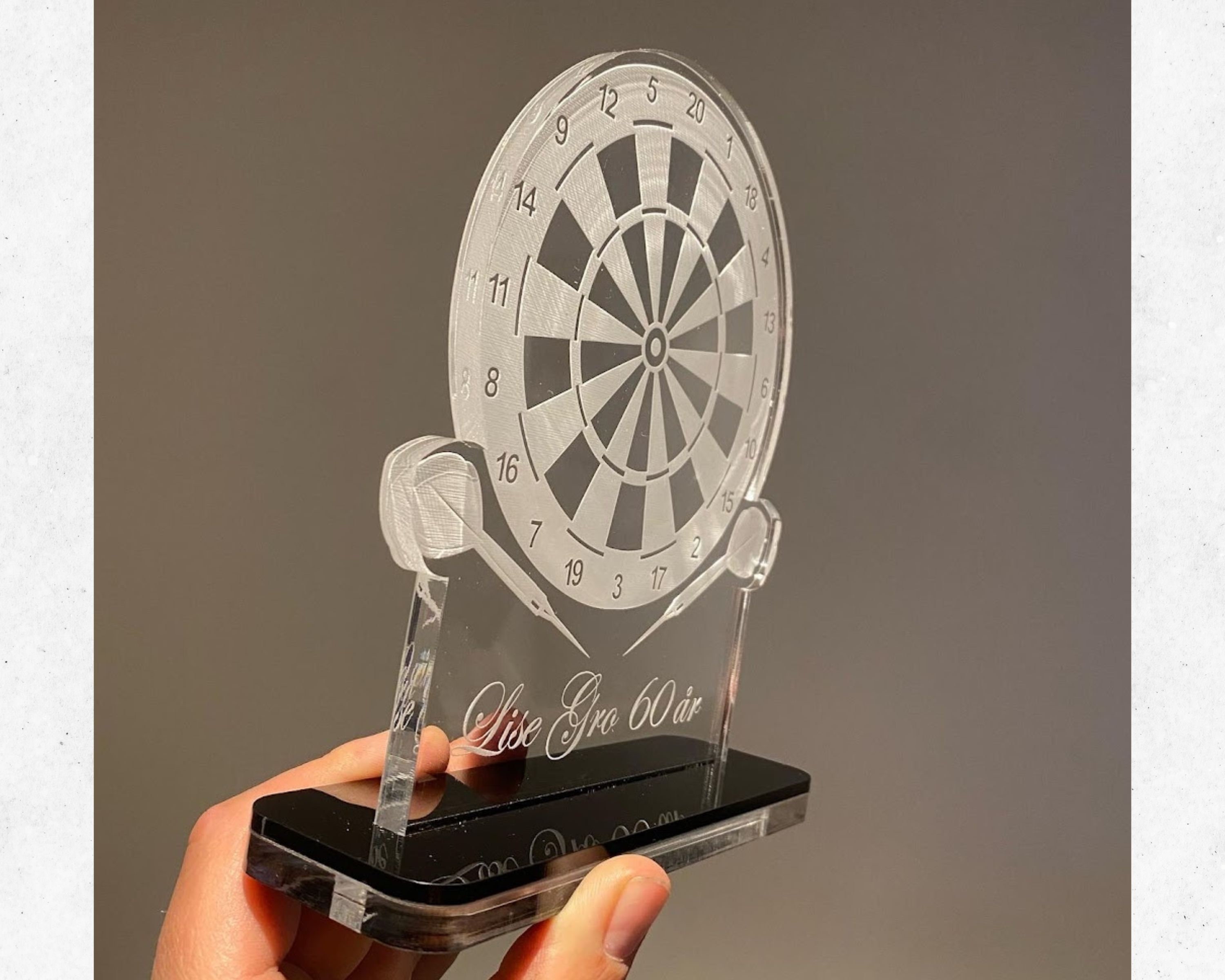 Champion's Choice: Customizable Dart Trophy | Laser Ready Lightburn ...