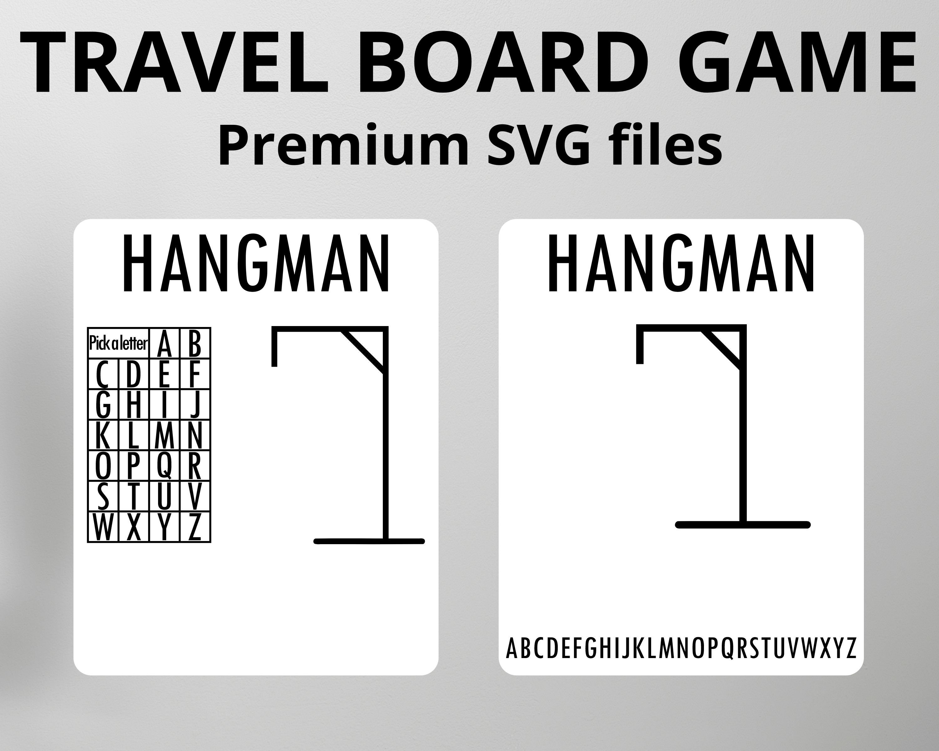 Ultimate Hangman Board Game SVG Files for Laser Engaving and Printing ...