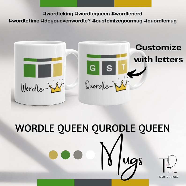 Personalized Wordle Queen, Quordle Queen Inspired 11oz/15oz Coffee/tea ...