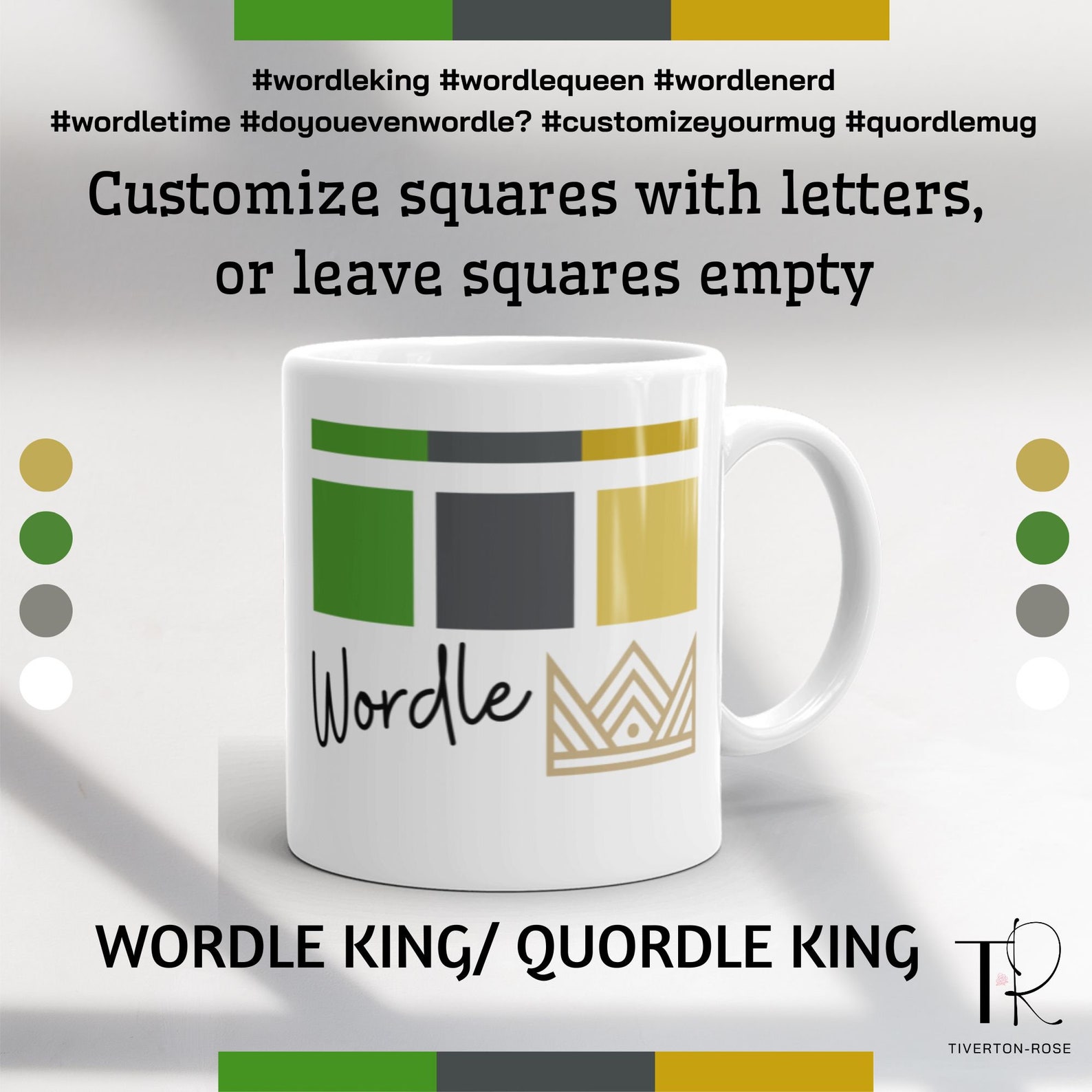 Personalized Wordle King/wordle Queen/wordle Champ/wordle Mug 11oz/15oz ...