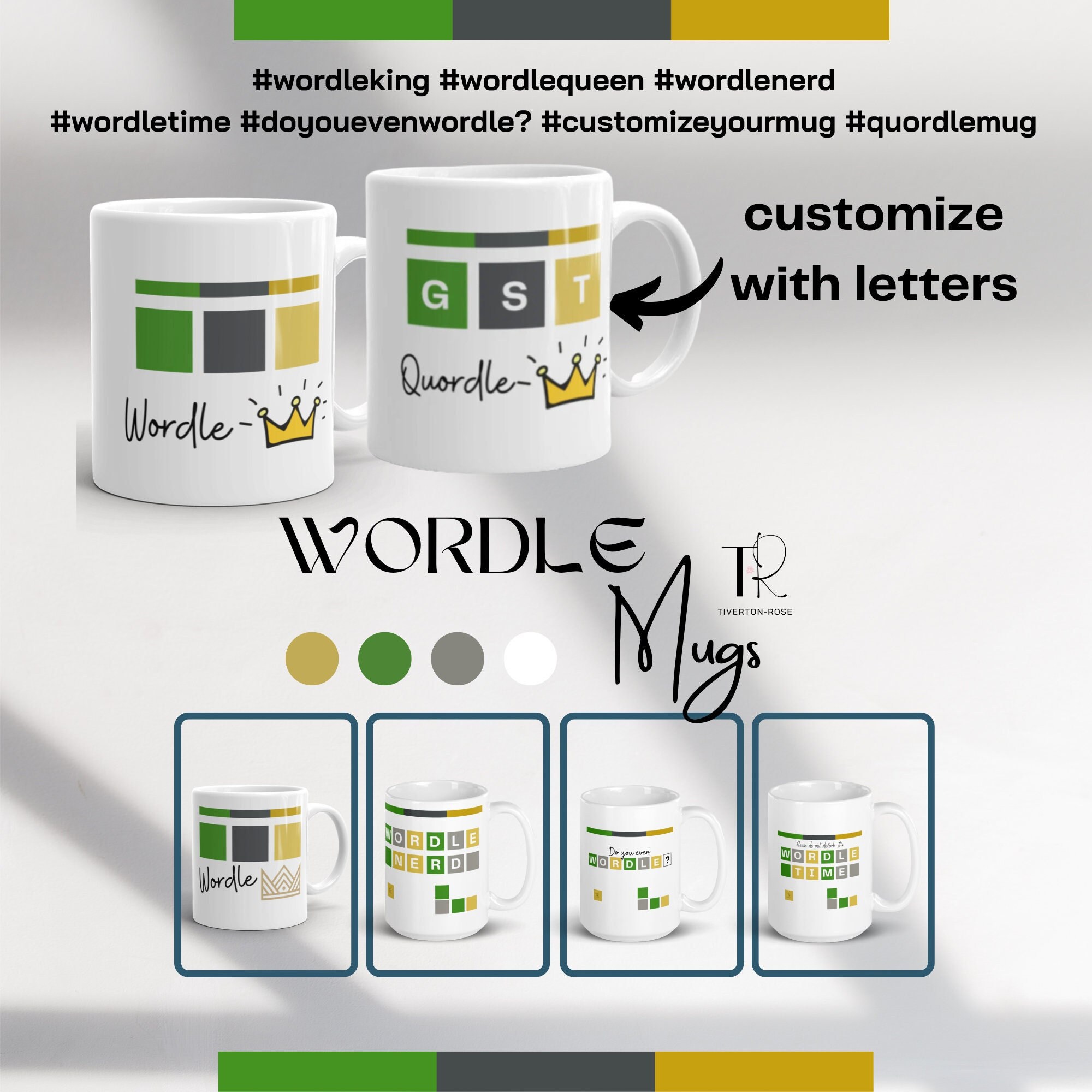 Personalized Wordle Queen, Quordle Queen Inspired 11oz/15oz Coffee/tea ...