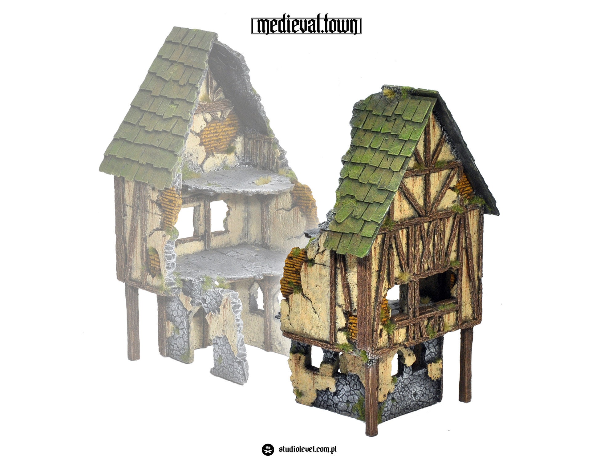 Medium MEDIEVAL TOWN RUINS Set Wargames Terrain Fully - Etsy