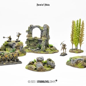 FOREST MIDDLE SET | Wargame Terrain, 28mm, 32mm, Modular Terrain ...