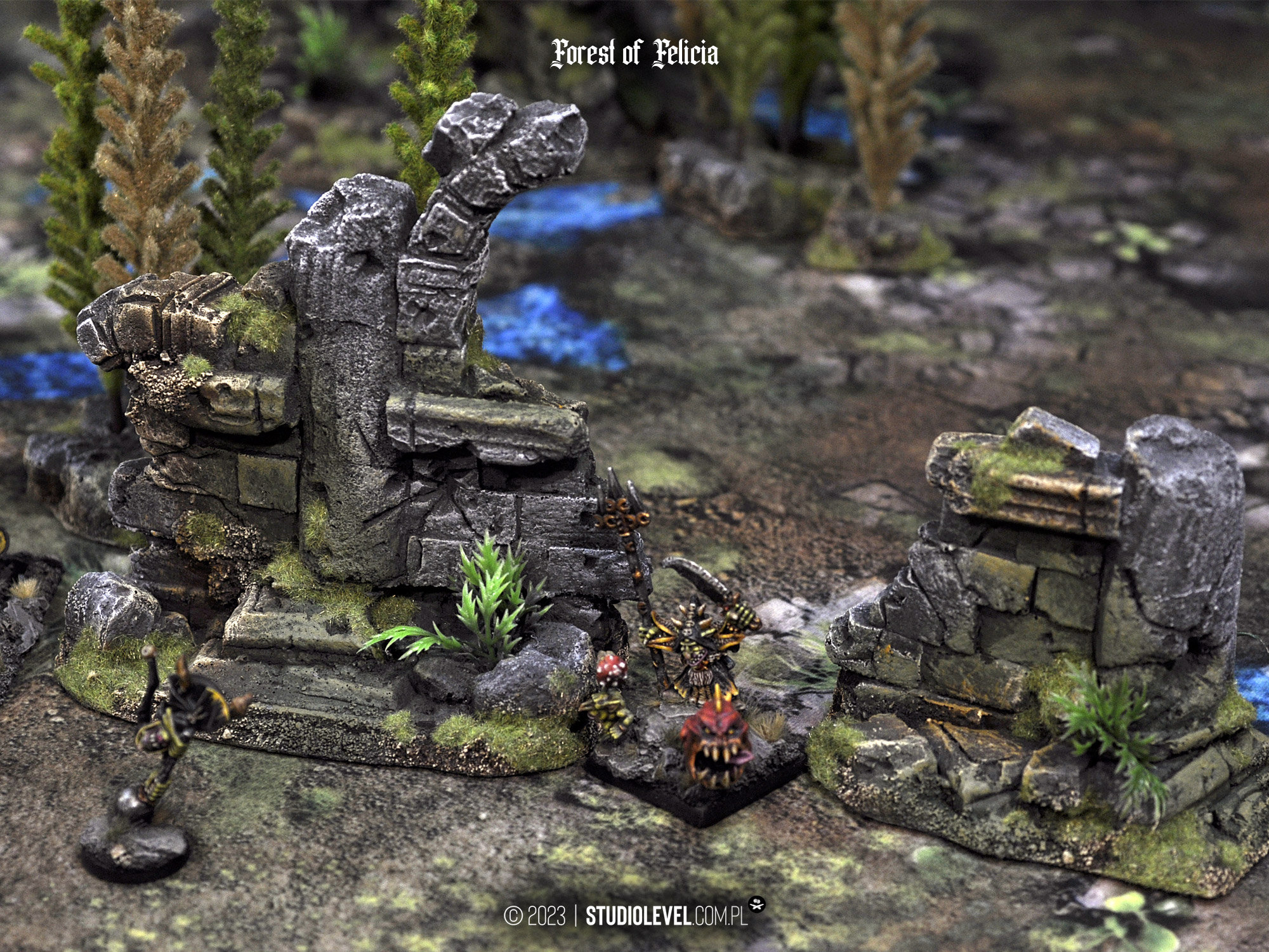 FOREST MIDDLE SET | Wargame Terrain, 28mm, 32mm, Modular Terrain ...