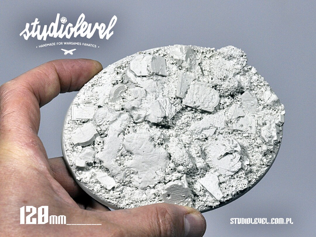 Oval 120mm TOMBSTONE MAGNETIC BASES | Scenic Miniature Base, Handmade ...