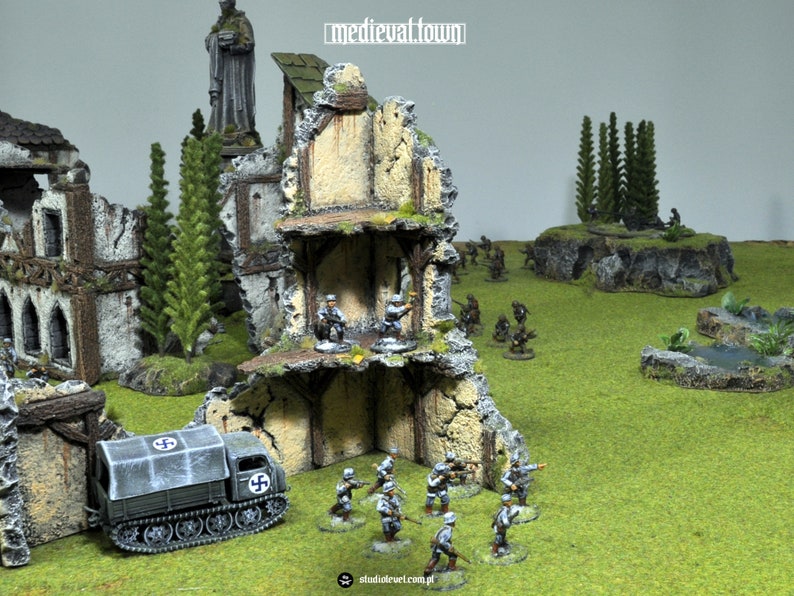 Small MEDIEVAL TOWN RUINS Set Wargame Terrain Fully - Etsy