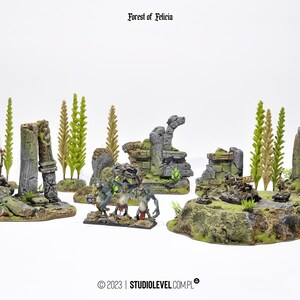 FOREST MIDDLE SET | Wargame Terrain, 28mm, 32mm, Modular Terrain ...