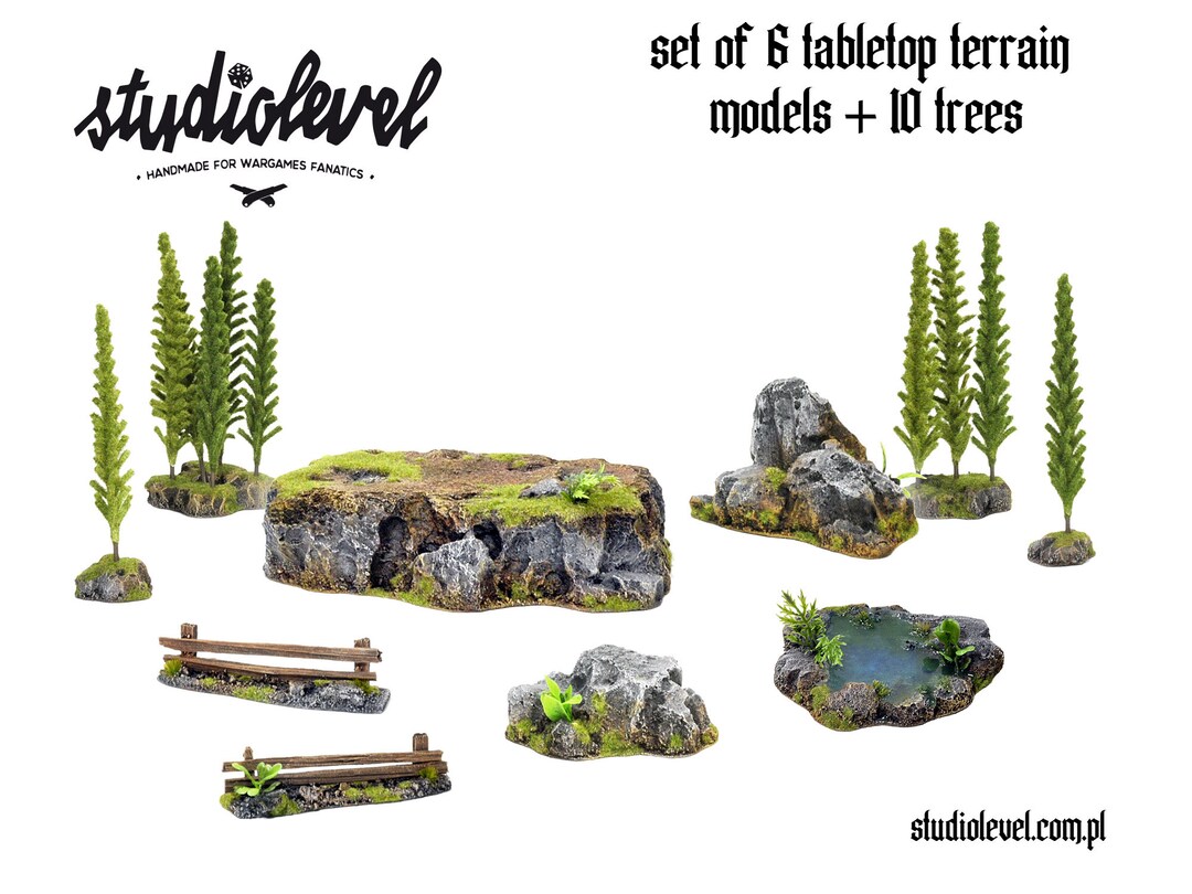 SMALL FANTASY SCENERY Set War Game Terrain, 28mm, 32mm, Fully Painted ...
