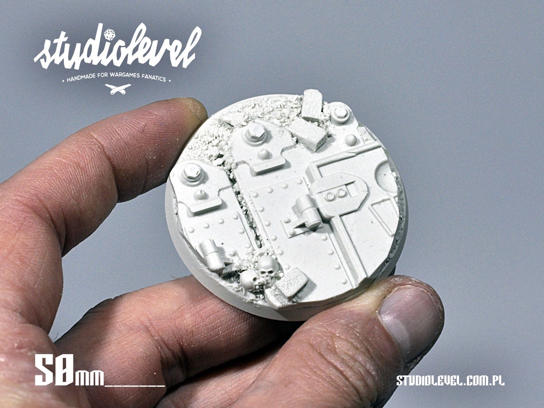 Round 50mm INDUSTRIAL MAGNETIC BASES | Scenic Miniature Base, Handmade ...