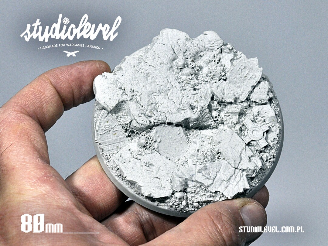 Round 80mm TOMBSTONE MAGNETIC BASES | Scenic Miniature Base, Handmade ...