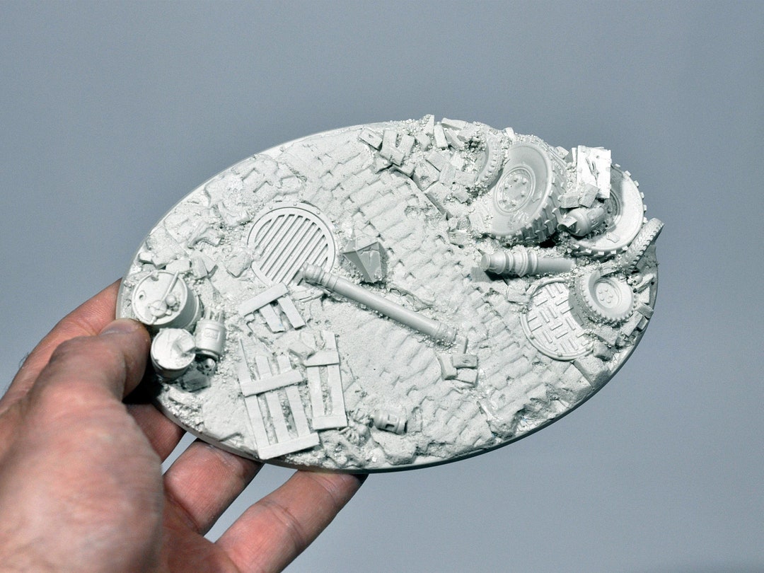 Oval 170mm URBAN MAGNETIC BASES | Scenic Miniature Base, Handmade ...