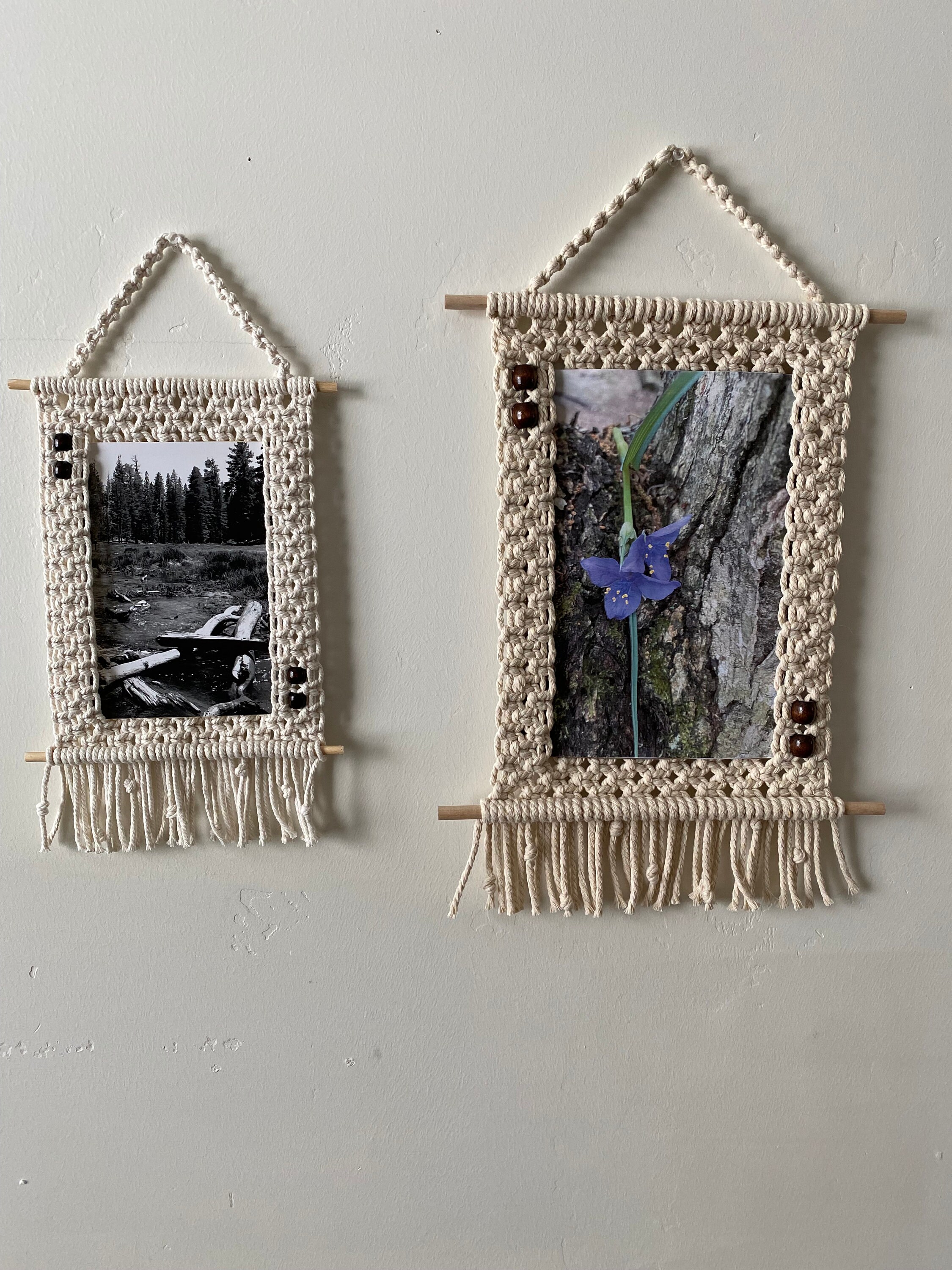 Macrame Picture Frame 5 X 7 In - Etsy