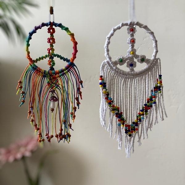 Macrame Peace Sign - Etsy