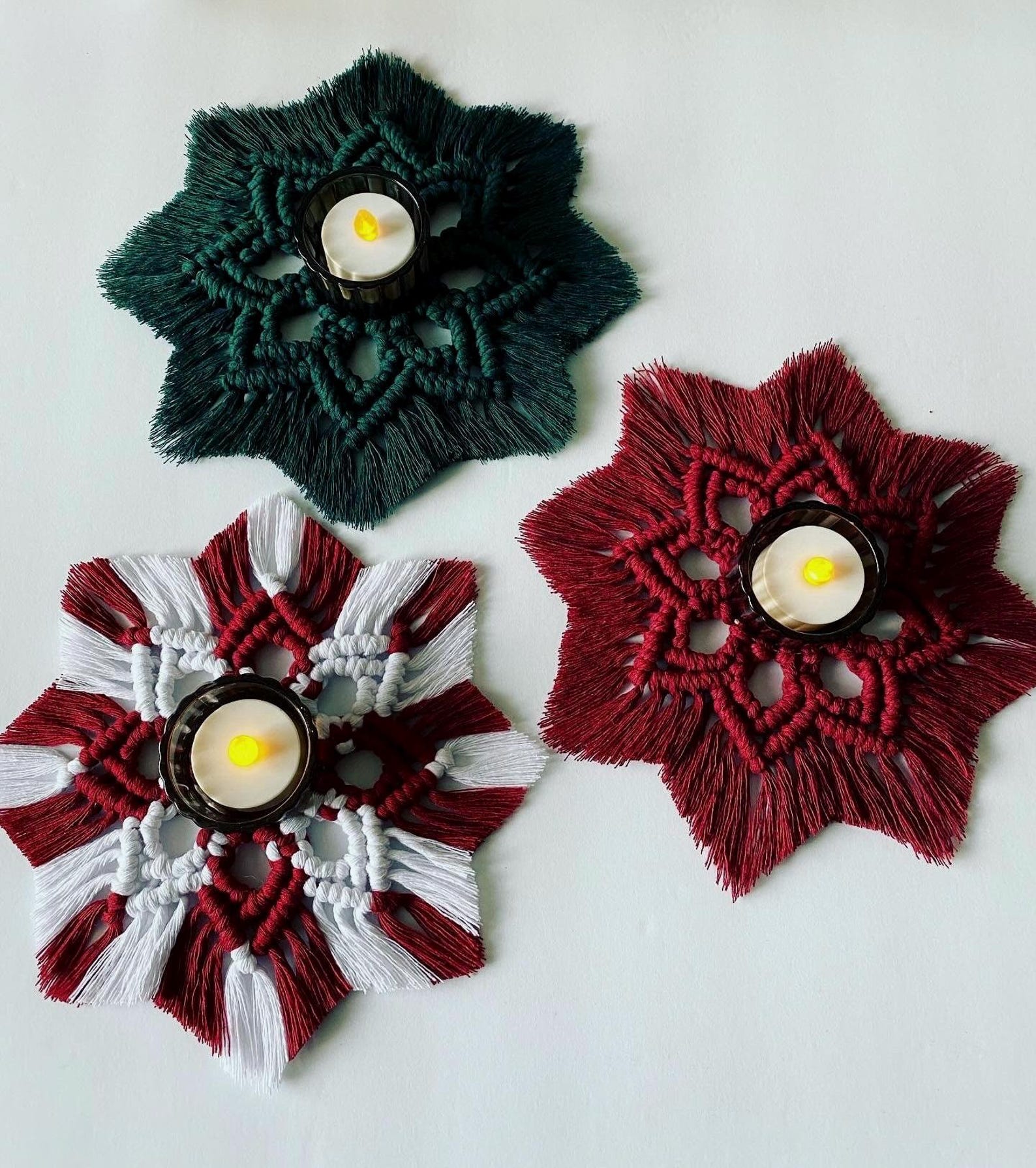 Macrame Coaster, Doily, Mandala, Candle Coaster, Candle Holder, Table ...