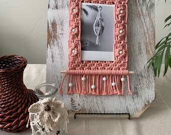 Macrame Picture Frame 4 X 6 - Etsy