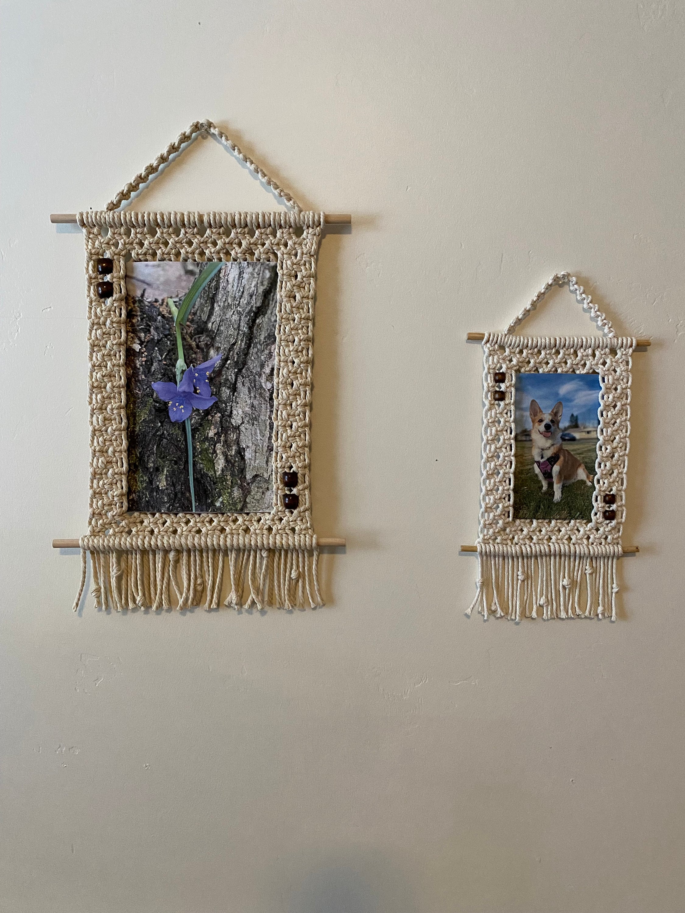 Macrame Picture Frame 4 X 6 - Etsy