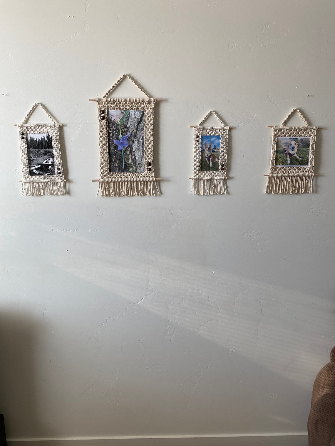 Macrame Picture Frame 5 X 7 In - Etsy