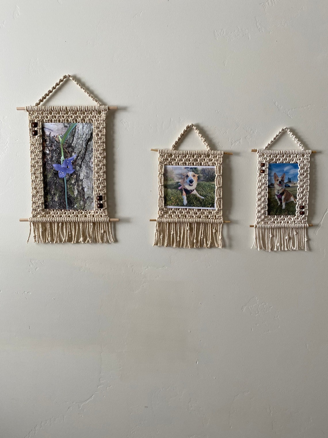 Macrame Picture Frame 4 X 6 - Etsy