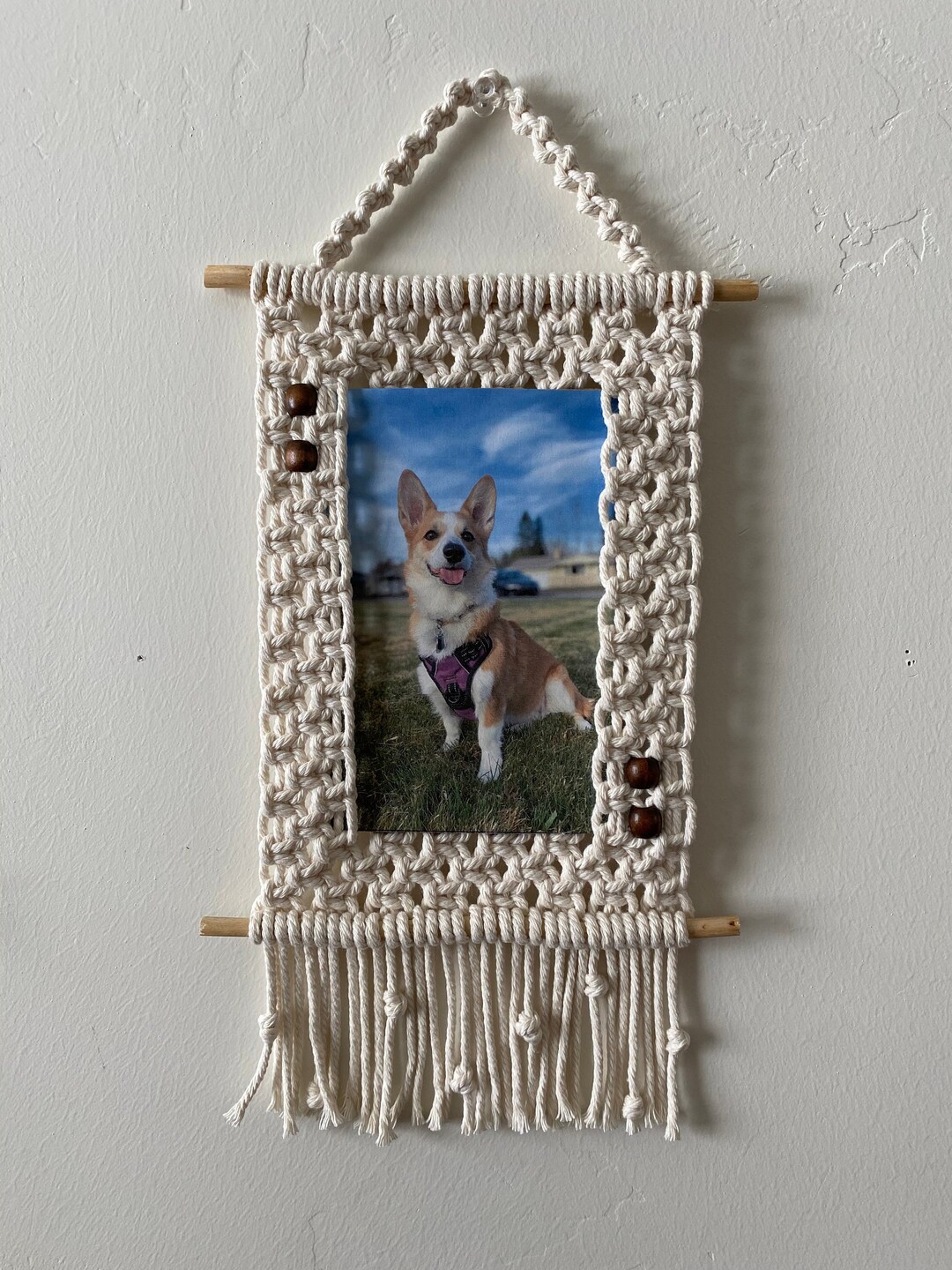 Macrame Picture Frame 4 X 6 - Etsy