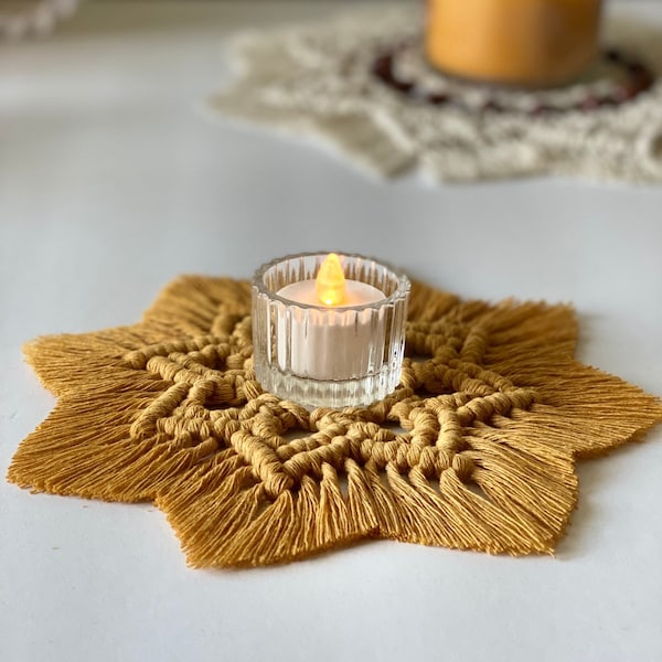 Macrame Candle Holder - Etsy