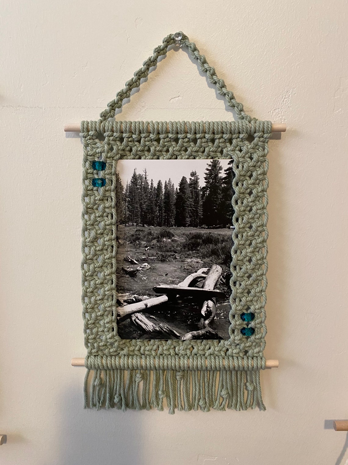 Macrame Picture Frame 5 X 7 In - Etsy