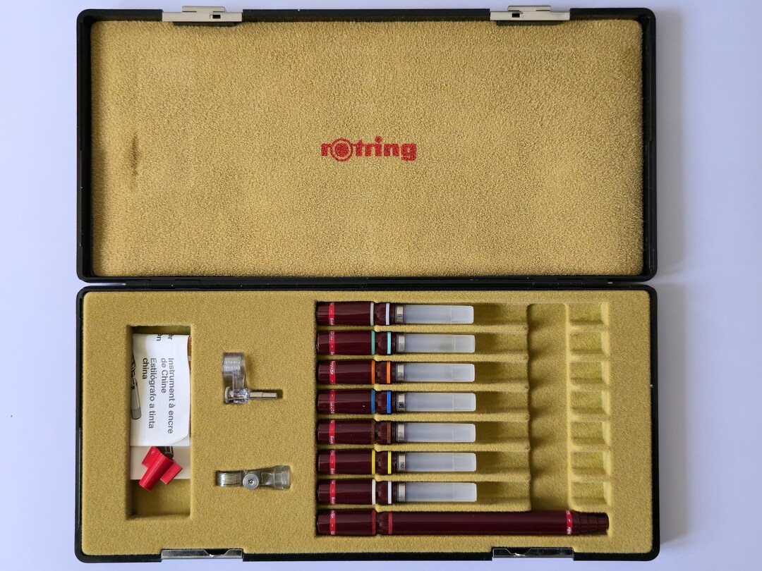 Rotring MICRONORM Drafting Pen SET Germany Made Rapidograph Art 150 933 ...