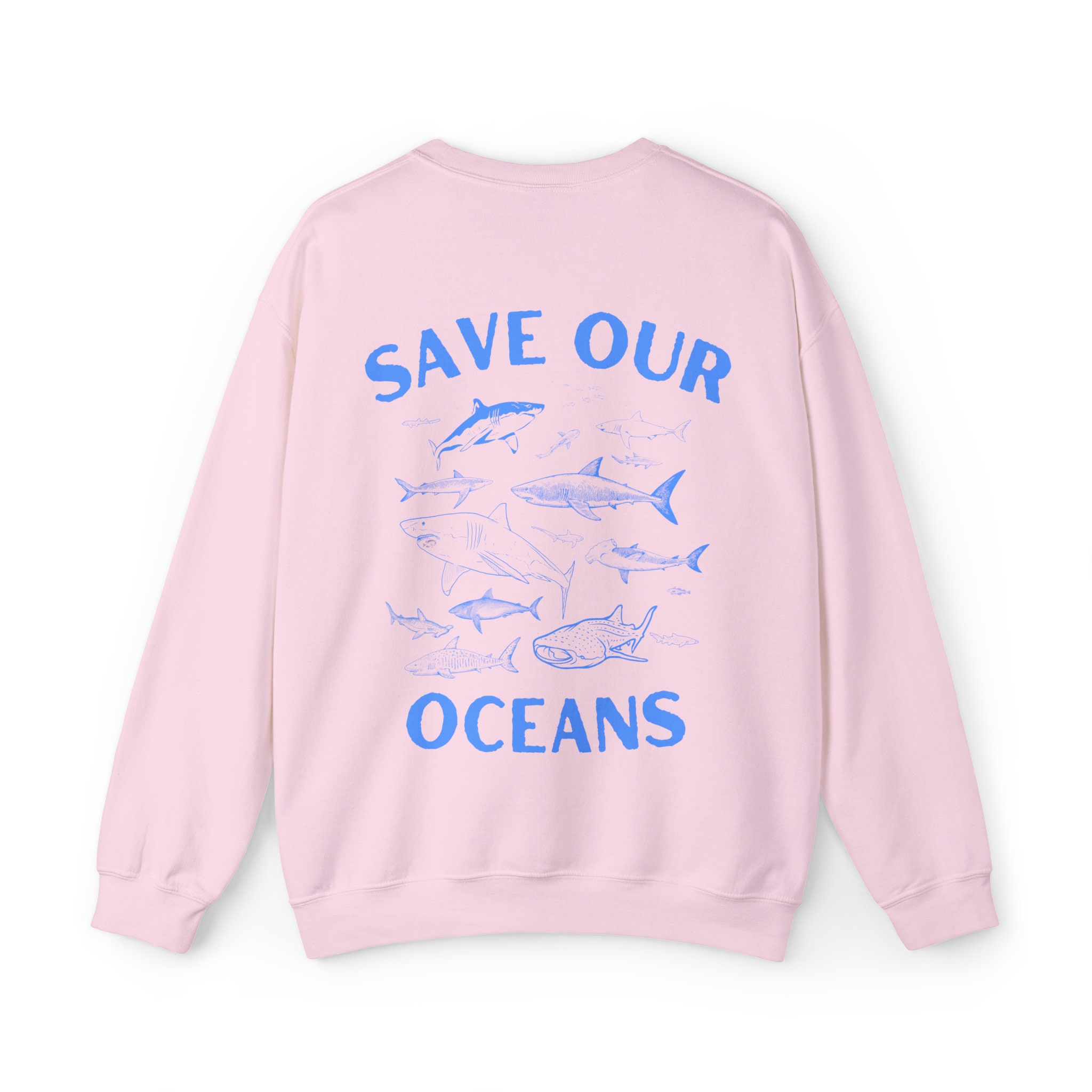 Save the Oceans Shark Sweatshirt Ocean Conservation LBI Nj - Etsy
