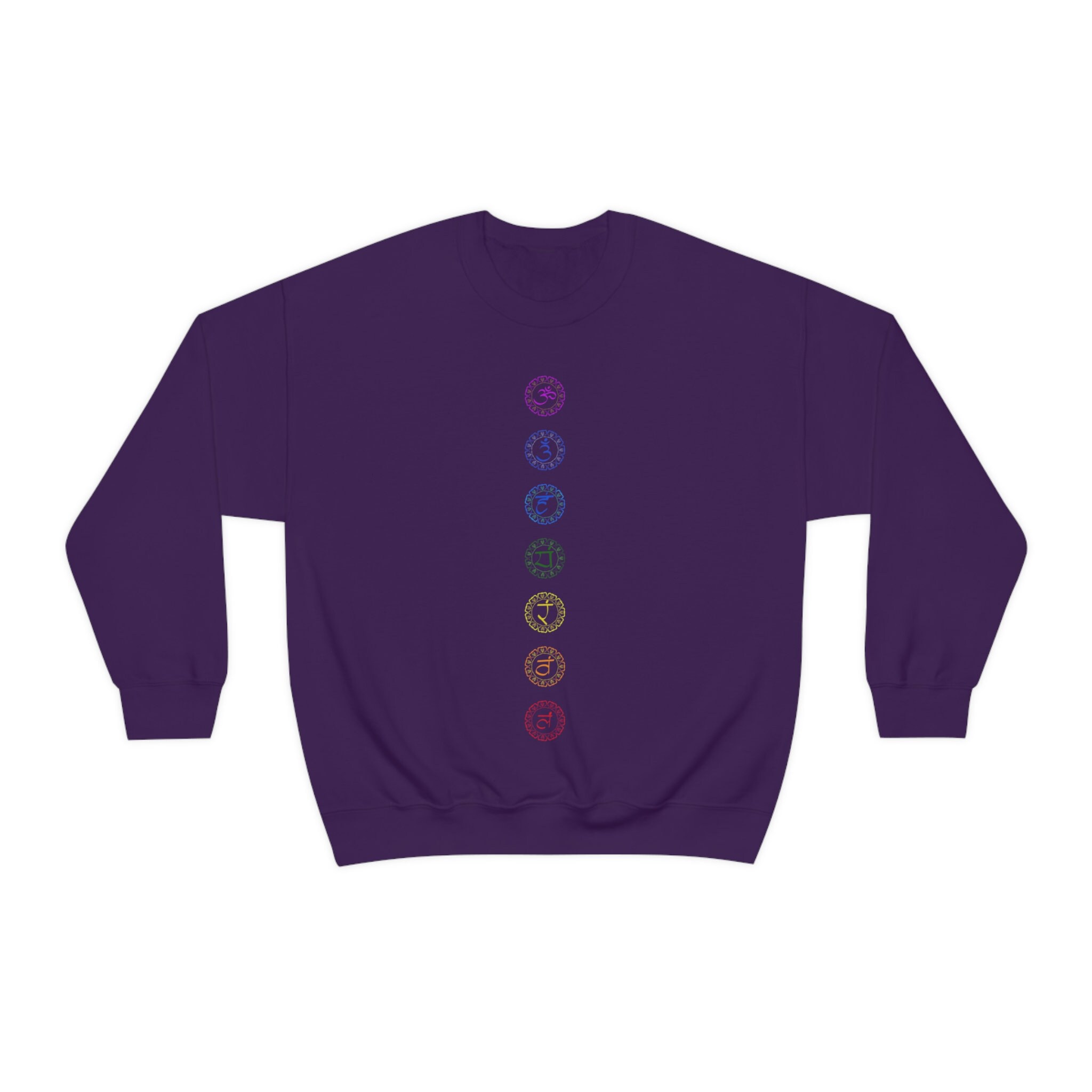 Chakra Sweatshirt, 7 Chakras Tshirt, Mystical Hoodies, Yoga Crewneck ...