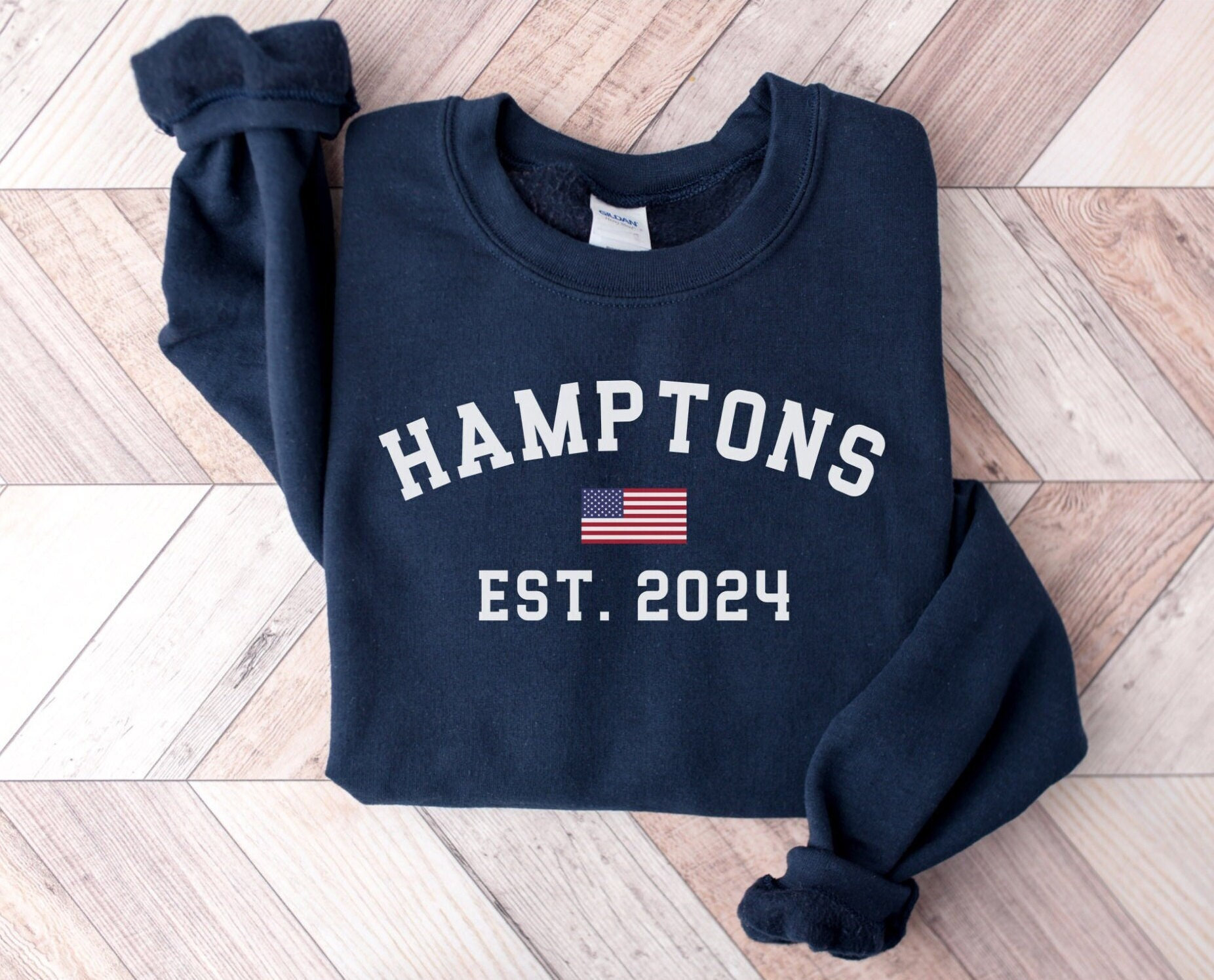 Hamptons Sweatshirt American Flag Sweater East Coast Tshirt Preppy ...