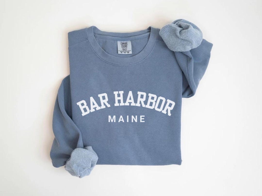 Bar Harbor Sweatshirt Acadia Shirt Maine Tshirt Beachy Crewneck Bday ...