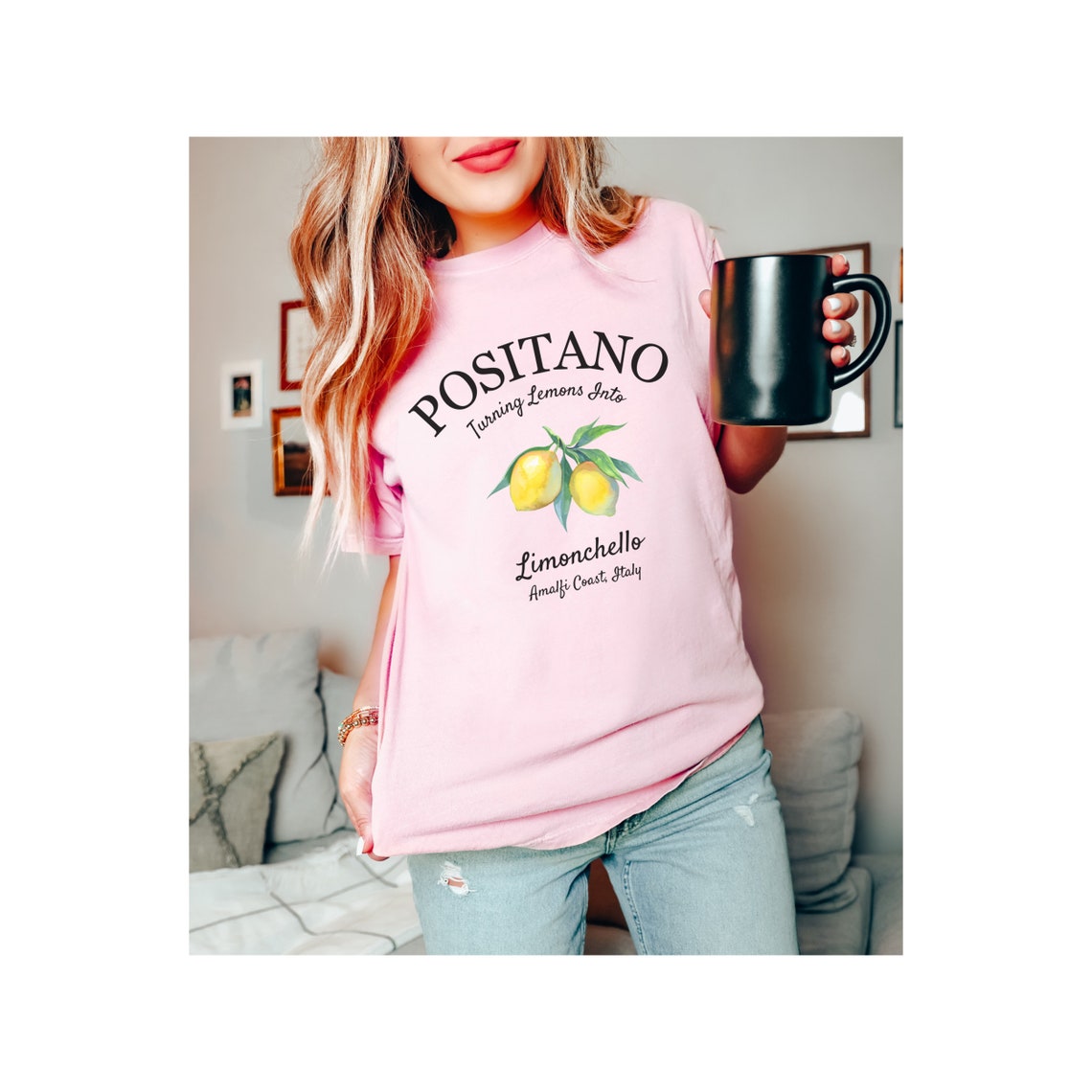 Positano Shirt, Amalfi Coast, Vacation Shirt, Summer Shirt, Limone ...