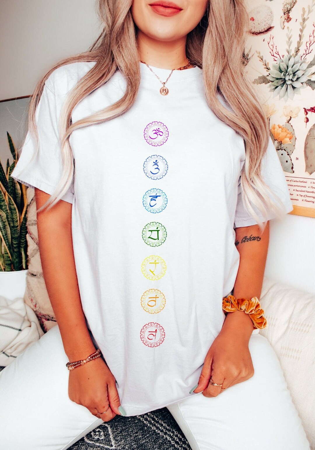 7 Chakras Tshirt Seven Chakras Shirt Yogi Girl 7 Chakra Namaste Shirt ...